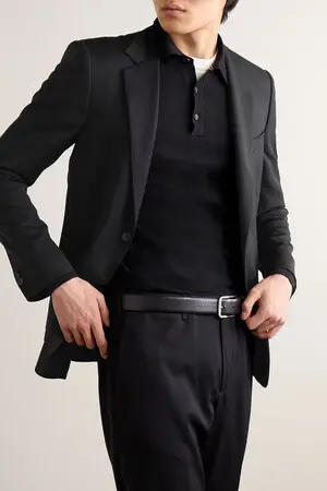 Mr P. Slimfit Wooltwill Suit Jacket - Black