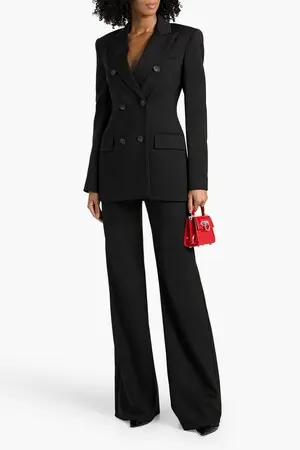 Sportmax Oxalis Wool Wide-leg Pants - Black