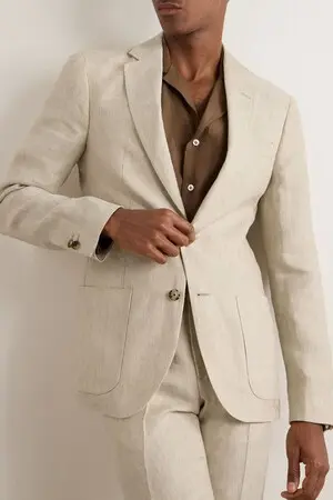 Mr P. Linen Suit Jacket - Ecru