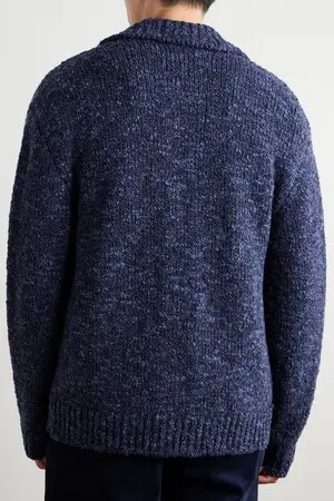Mr P. Merino Wool-blend Bouclé Cardigan