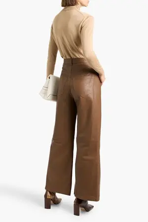 Etro Leather Wide-leg Pants