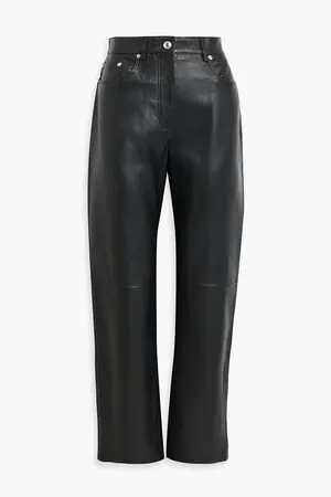 Sportmax Velo Leather Straight-leg Pants
