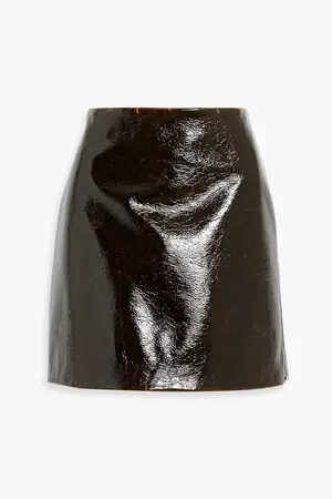 Sportmax Beta Glossed Wool-blend Mini Skirt