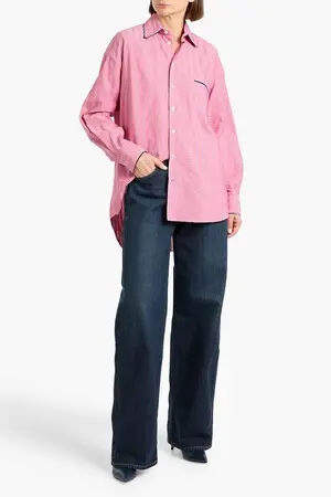 Etro Oversized Cotton-jacquard Shirt