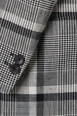 Mr P. Doublebreasted Checked Linenblend Blazer
