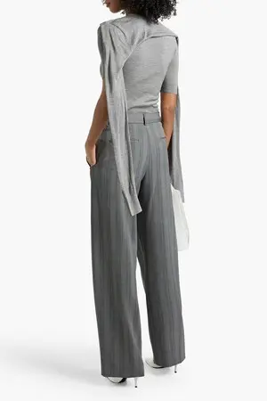 Sportmax Andal Pinstriped Twill Wide-leg Pants