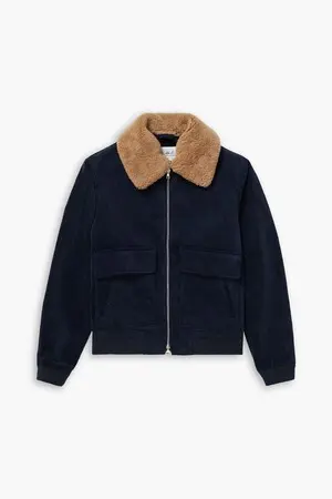 Mr P. Shearling-trimmed Cotton-corduroy Bomber Jacket