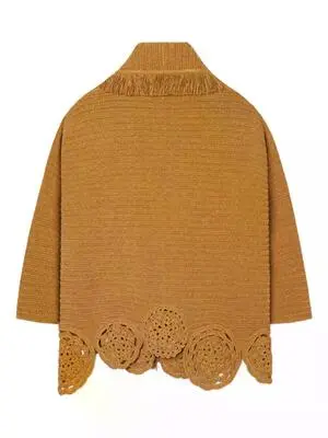 Alanui Island Memories Fringed Cardigan-coat - Brown
