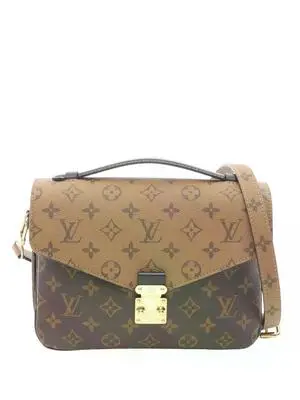 LOUIS VUITTON Monogram Reverse Pochette Metis Satchel 2021-2026 - Brown
