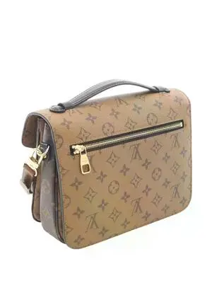 LOUIS VUITTON Monogram Reverse Pochette Metis Satchel 2021-2026 - Brown