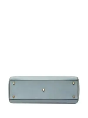 Dior 2018 Large Grained Calfskin Lady Satchel - Blue