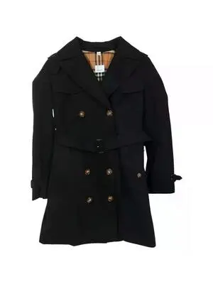 Women's Burberry Cotton Black Coats