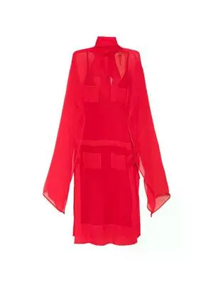 N°21 Pocket Tie Detail Dress - Red