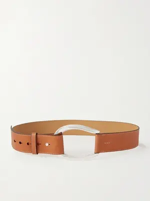 Polo Ralph Lauren Leather Belt With Sculptural Buckle - Brown