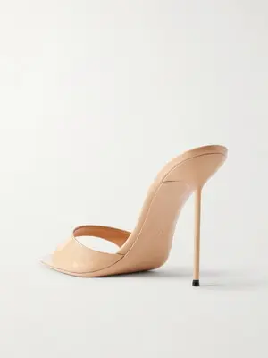 Paris Texas Lidia 105 Patent Leather Mules - Neutrals