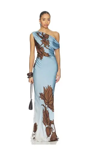 Rococo Sand One Shoulder Maxi Dress