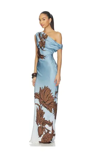 Rococo Sand One Shoulder Maxi Dress