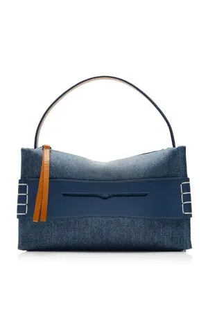 JW Anderson Loafer Denim Shoulder Bag Blue