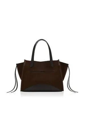 JW Anderson Loafer Cabas Suede Tote - Brown