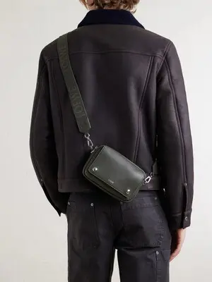 Loewe Pebble Full-grain Leather Messenger Bag