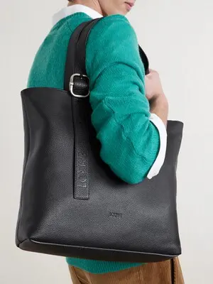 Loewe Loop Full-grain Leather Tote - Black