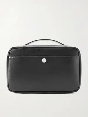Brunello Cucinelli Leather Wash Bag - Black