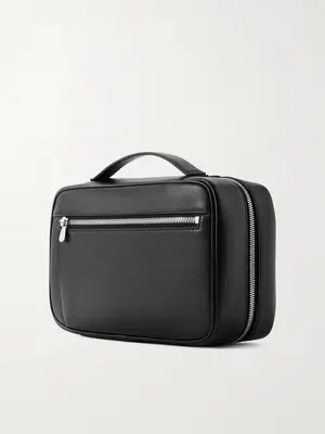 Brunello Cucinelli Leather Wash Bag - Black