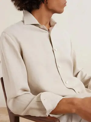 Eleventy Linen Shirt - Neutrals