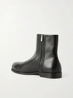 Loewe Bobine Leather Ankle Boots - Black