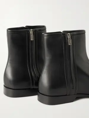 Loewe Bobine Leather Ankle Boots - Black