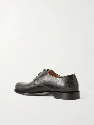 Loewe Campo Cracked-leather Derby Shoes