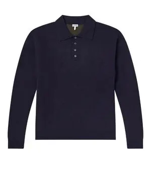 Loewe Wool-blend Polo Sweater - Blue
