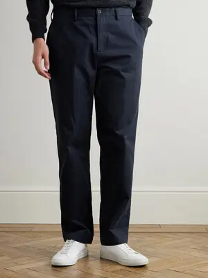 Sunspel Straight-leg Cotton-drill Trousers