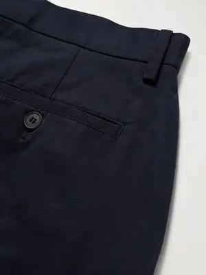 Sunspel Straight-leg Cotton-drill Trousers