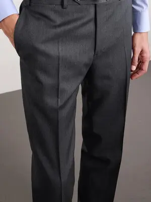 Canali Ff Tapered Wool Suit Trousers - Gray