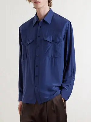Saint Laurent Voile Shirt - Blue