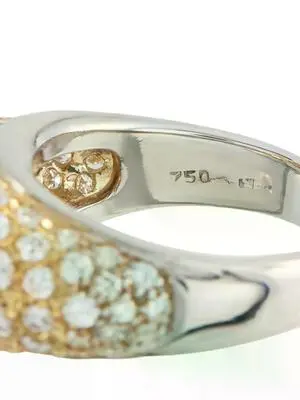 LB EXCLUSIVE 18k White Gold Diamond Dome Ring - Silver