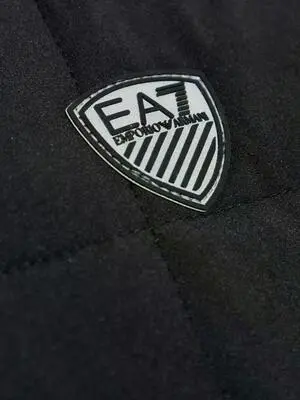 EA7 Logo-patch Quilted Jacket - Black