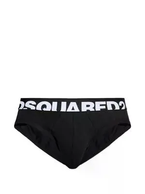 Dsquared2 Logo Waistband Briefs - Black
