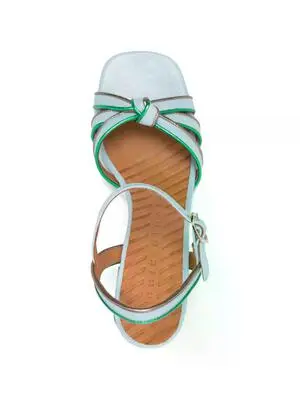 Chie Mihara Knotted Leilah Leather Sandals - Blue