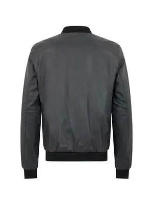 MOORER Leather Bomber Jacket