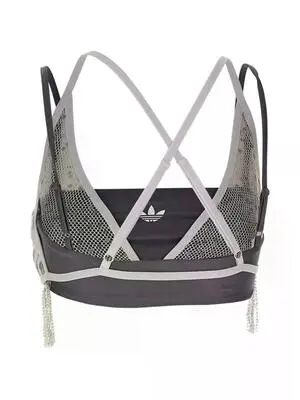 Adidas Sequin Embellished Fringed Set Top