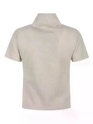 Miu Miu Cashmere Short Sleeve Turtleneck Sweater