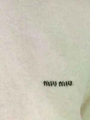 Miu Miu Cashmere Short Sleeve Turtleneck Sweater