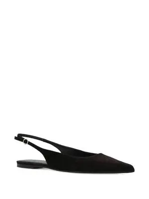 AeydĒ Annora Pointed Flat Pumps - Brown