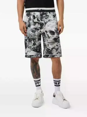 Philipp Plein Skull-print Shorts - Black