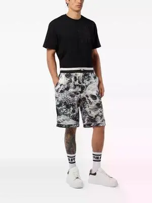Philipp Plein Skull-print Shorts - Black