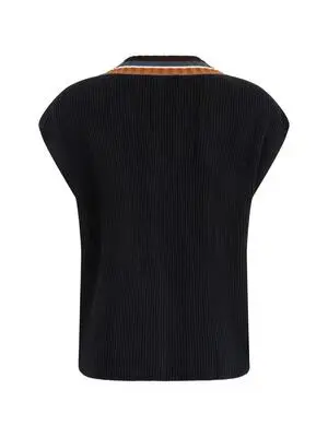 MOORER V-neck Ribbed Vest