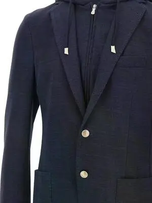 Eleventy Hooded Blazer - Blue