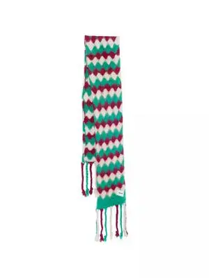 BONSAI Diamond-patterned Scarf - Green